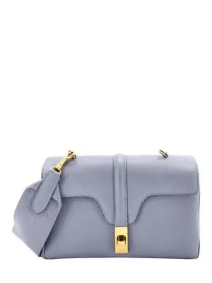 Celine Soft 16 Bag Grainy Calfskin Teen Shoulder Bag - Blue