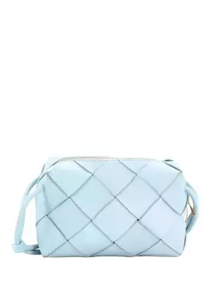 Bottega Veneta Cassette Camera Crossbody Bag Maxi Intrecciato Leather - Blue