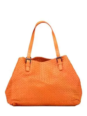 Bottega Veneta 2000-2007 Large Nappa Intrecciato Cesta Tote Bag - Orange