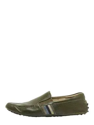TOD'S Pebbled Slip-on Loafers - Green