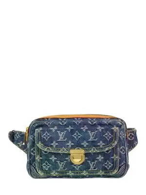 LOUIS VUITTON 2007 Monogram Denim Belt Bag - Blue