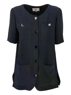 Valentino Garavani Vintage Miss V Blouse - Blue