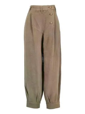 Issey Miyake Buttoned Trousers - Brown