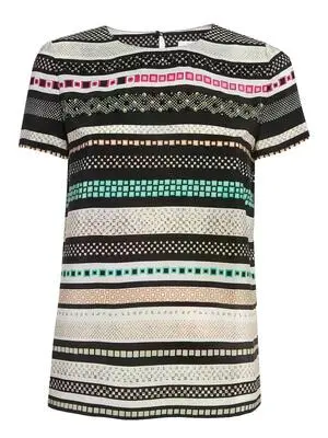 Diane Von Furstenberg Pattern-embellishment Silk T-shirt - Multicolour