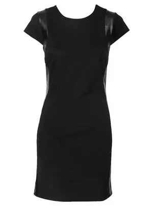Diane Von Furstenberg Knit Panelled Dress - Black