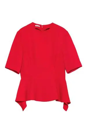 Miu Miu 2000s Peplum Top - Red
