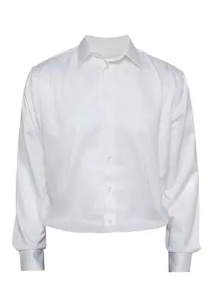 ARMANI Button-up Long-sleeve Shirt - White