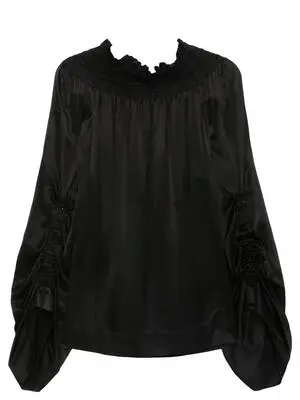 Saint Laurent Off-shoulder Mini Dress - Black