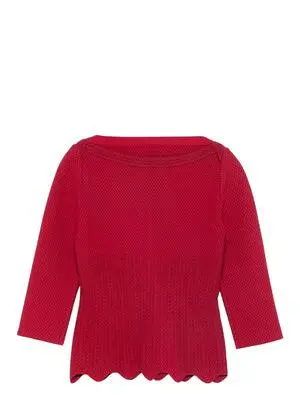 Alaïa 2000s Peplum Top - Red