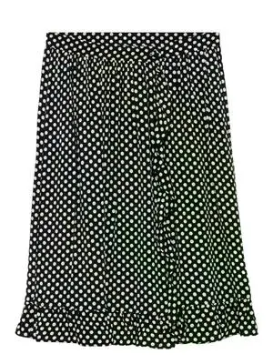 Saint Laurent 1970s Polka Dot Mini Skirt - Black