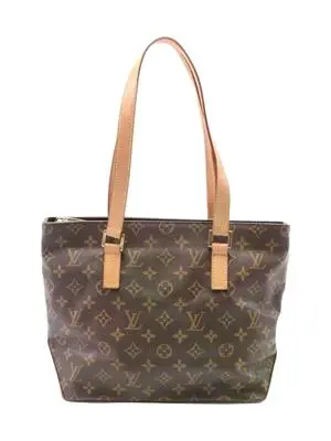LOUIS VUITTON 2001 Cabas Piano Monogram Canvas Shoulder Bag - Brown