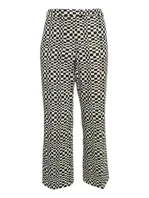Max Mara Graphic-print Trousers - Black