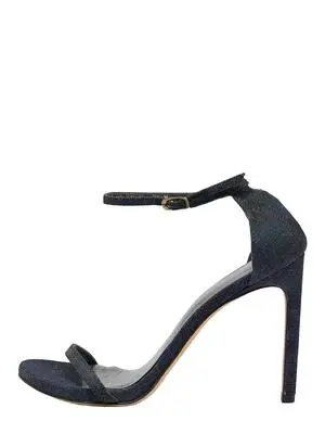STUART WEITZMAN Denim Stiletto Sandals - Blue