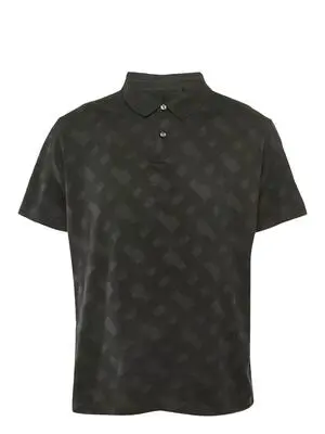 BOSS Geometric-pattern Polo Shirt - Black