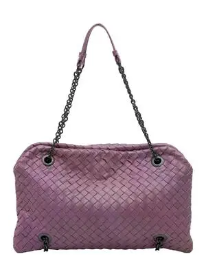 Bottega Veneta Nappa Intrecciato Duo Shoulder Bag - Purple