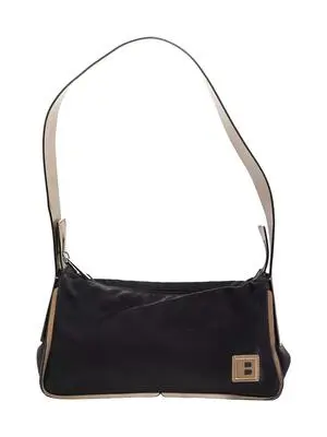 Bally Leather Trim Shoulder Bag - Black