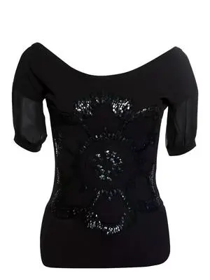 Gianfranco Ferre Sequin-embellished Top - Black