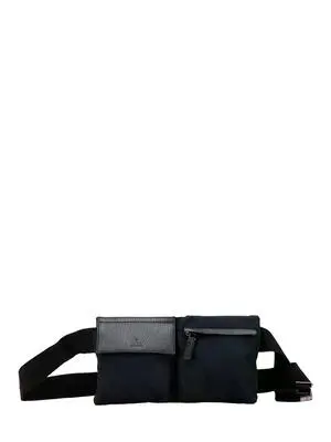 Gucci Gg Canvas Double Pocket Belt Bag - Blue
