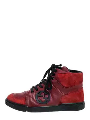 Gucci Leather Sneakers - Red