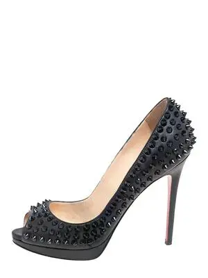 CHRISTIAN LOUBOUTIN Stud-embellished Heeled Pumps - Black
