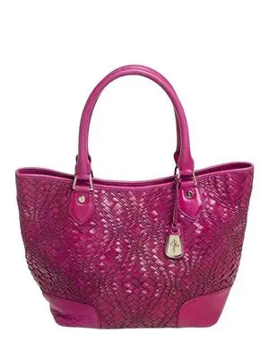 Cole Haan Woven Leather Tote Bag - Pink