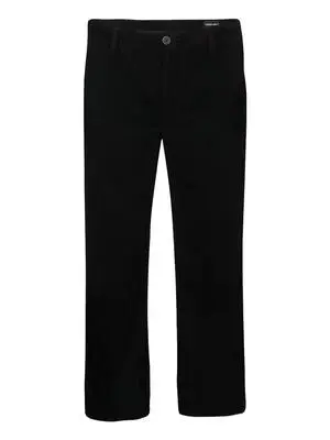Giorgio Armani Chevron Velvet Trousers - Black