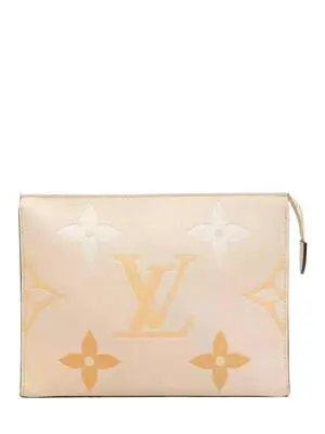 LOUIS VUITTON Monogram Empreinte Giant The Pool Toiletry Pouch 26 Clutch Bag - Brown