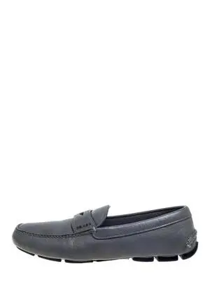 Prada Leather Loafers Grey