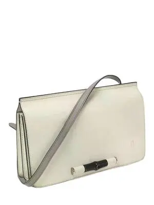 Gucci Bamboo Flap Shoulder Bag - White