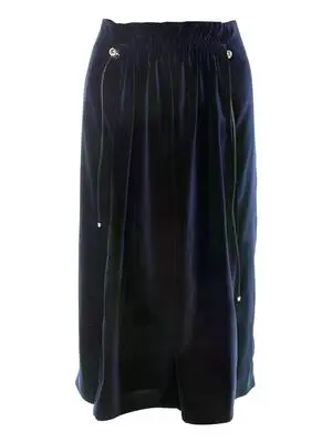 Carven Velvet Midi Skirt - Blue