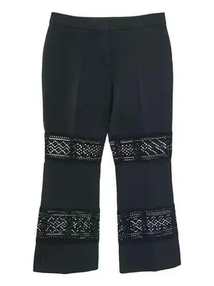 Alexander McQueen Lace-detail Trousers - Black