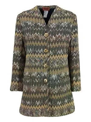 Missoni Zig Zag-pattern Jacket - Green
