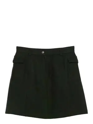 Versace 1990s Cady Mini Skirt - Green