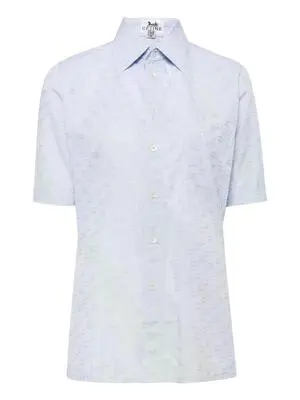 Celine Triomphe Jacquard Cotton Shirt - Blue