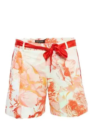 Roberto Cavalli Floral-print Shorts - White