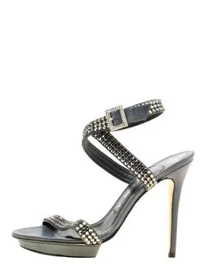GINA 120mm Crystal-embellished Sandals - Black