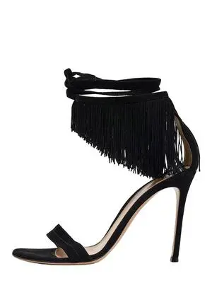GIANVITO ROSSI 110mm Olivia Fringed Sandals