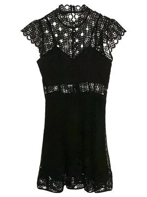 Sandro Guipure Lace Dress - Black