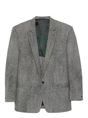 Versace 1980s Houndstooth Blazer - Black