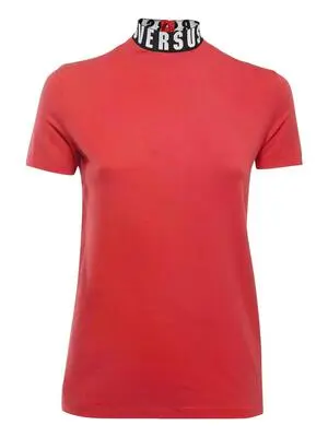 VERSUS Mock Neck Trim T-Shirt