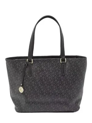 Dkny Vintage Monogram Canvas Tote Bag - Black