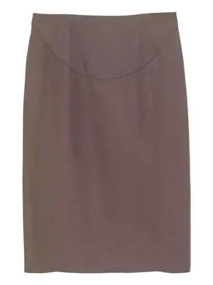 Saint Laurent 2000s High-waisted Pencil Skirt - Brown
