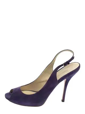 Gucci Peep-toe Slingback Pumps - Purple