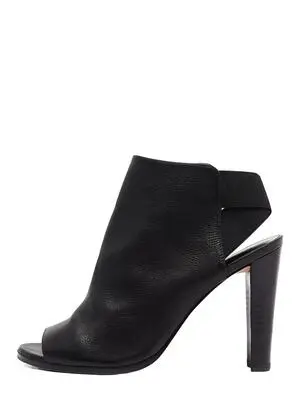 STUART WEITZMAN Peep-toe Leather Boots - Black