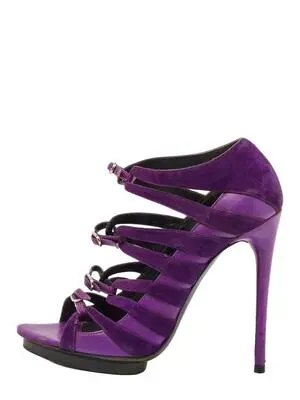 Balenciaga 120mm Leather Heeled Pumps - Purple
