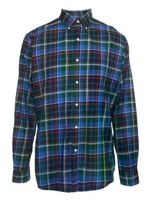 Polo Ralph Lauren Pre-owned Tartan-pattern Cotton Shirt - Blue