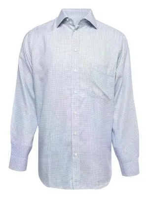 ARMANI 2024 Checked Long-sleeve Shirt - Blue