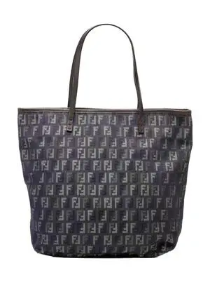 Fendi 2000-2010 Zucchino Denim Tote Bag - Blue