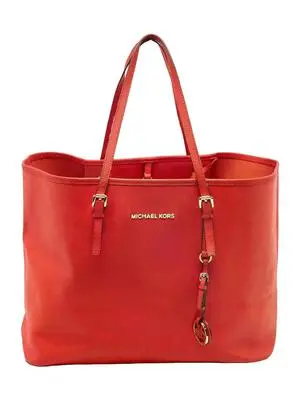 Michael Kors Leather Tote Bag - Red
