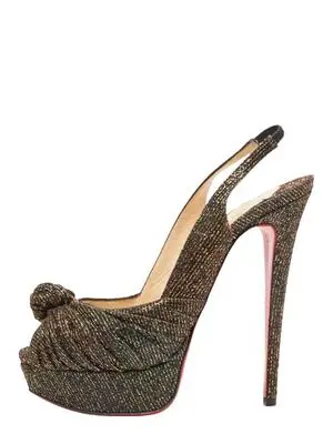 CHRISTIAN LOUBOUTIN 145mm Slingback Knotted Pumps - Black